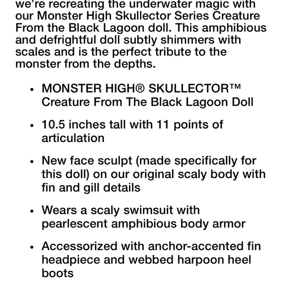 monster high | Toys | Monster High Creature From The Black Lagoon ...